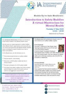 Introduction to Safety Huddles - A virtual Masterclass for Mental ...